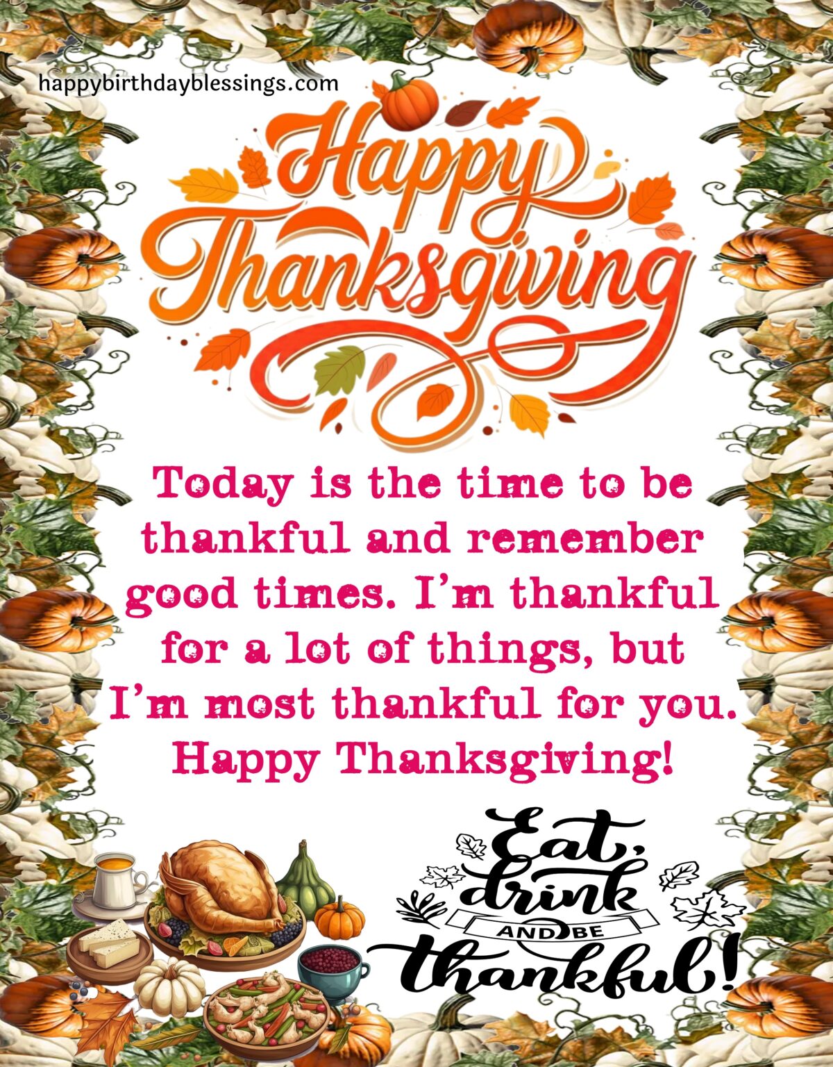 Best Happy Thanksgiving Images with beautiful messages wishes and quotes