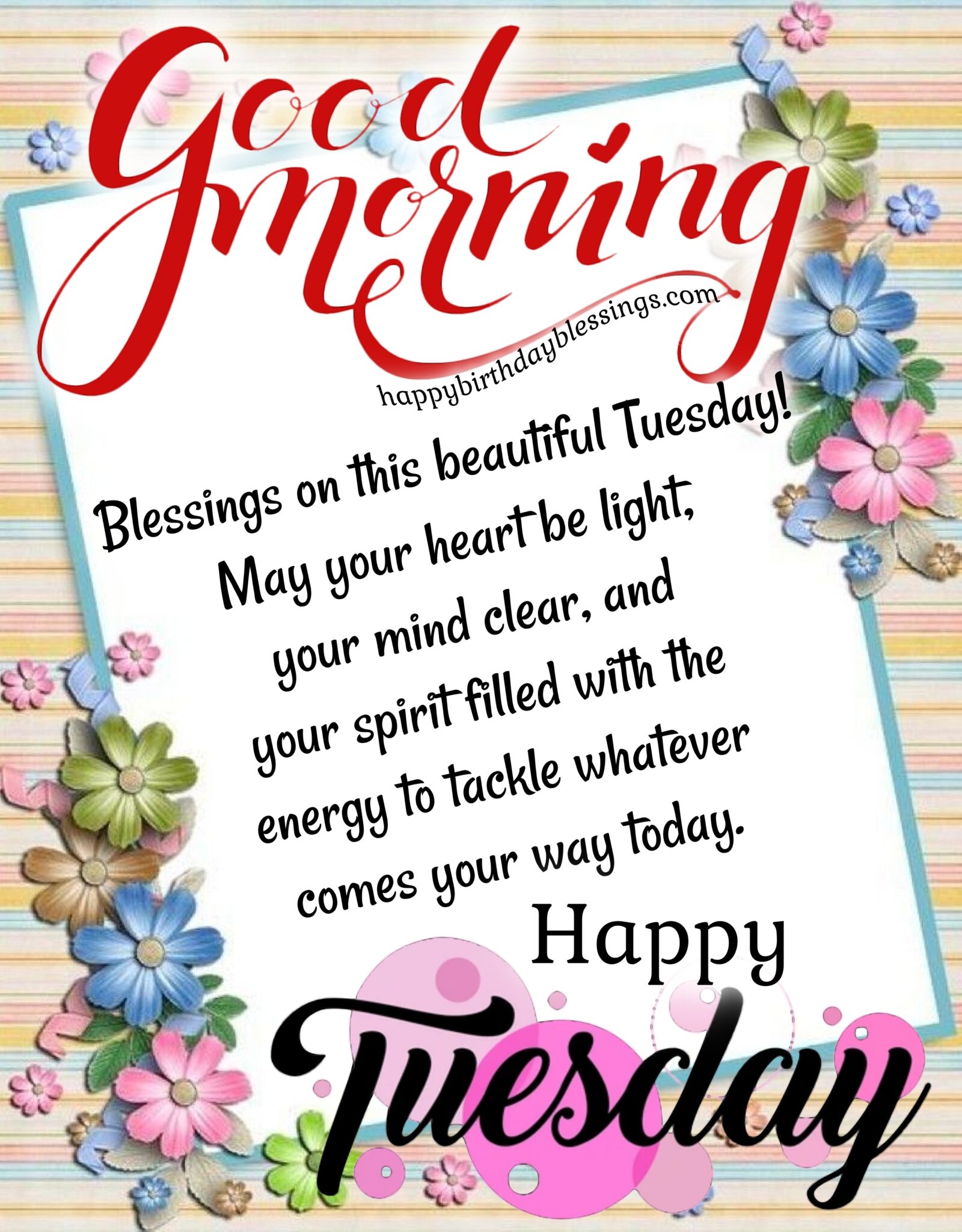 Tuesday Blessings Images with Beautiful Quotes, and Prayers